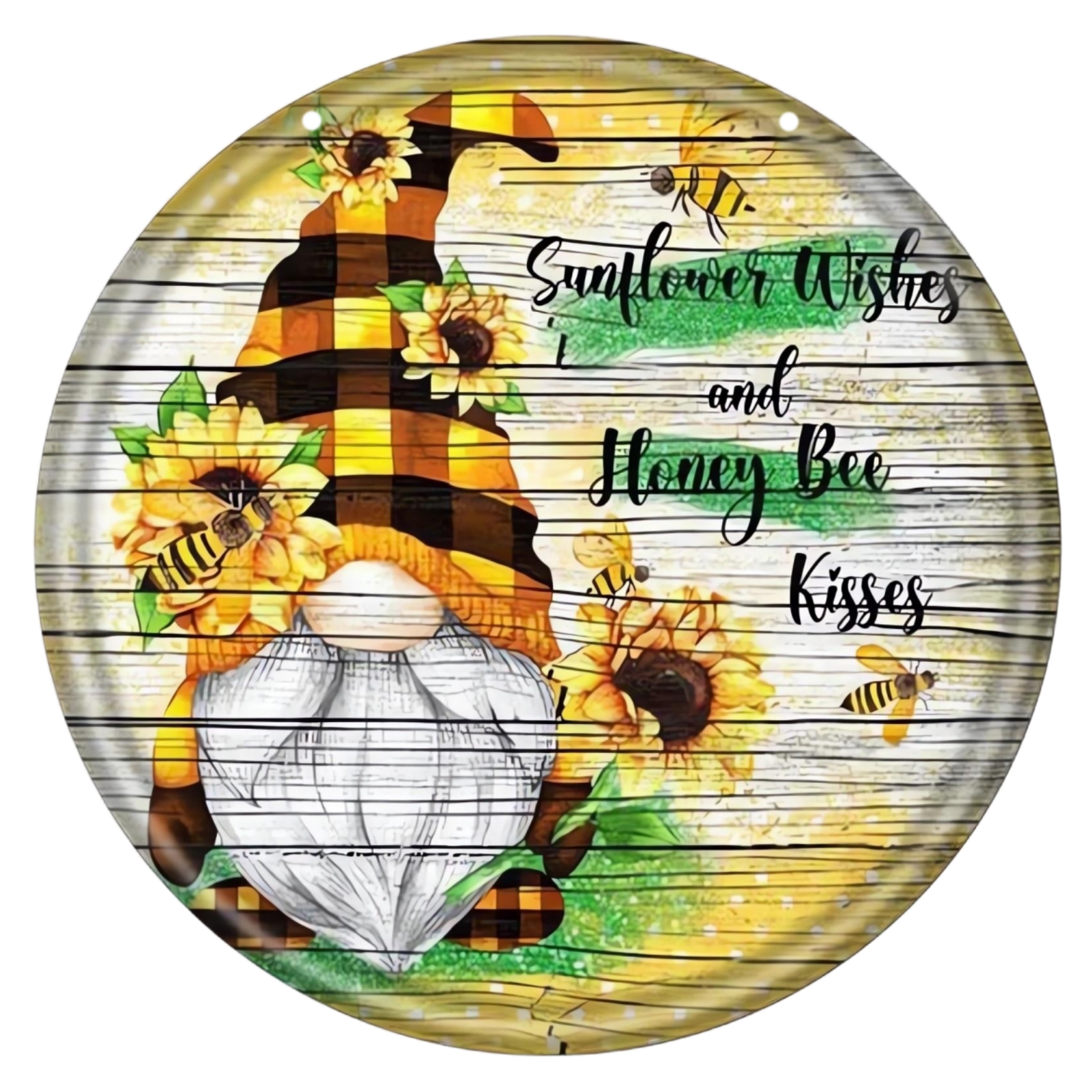 Round Sign Rustic Wall Decor Sunflower Honey Bee - Temu Norway