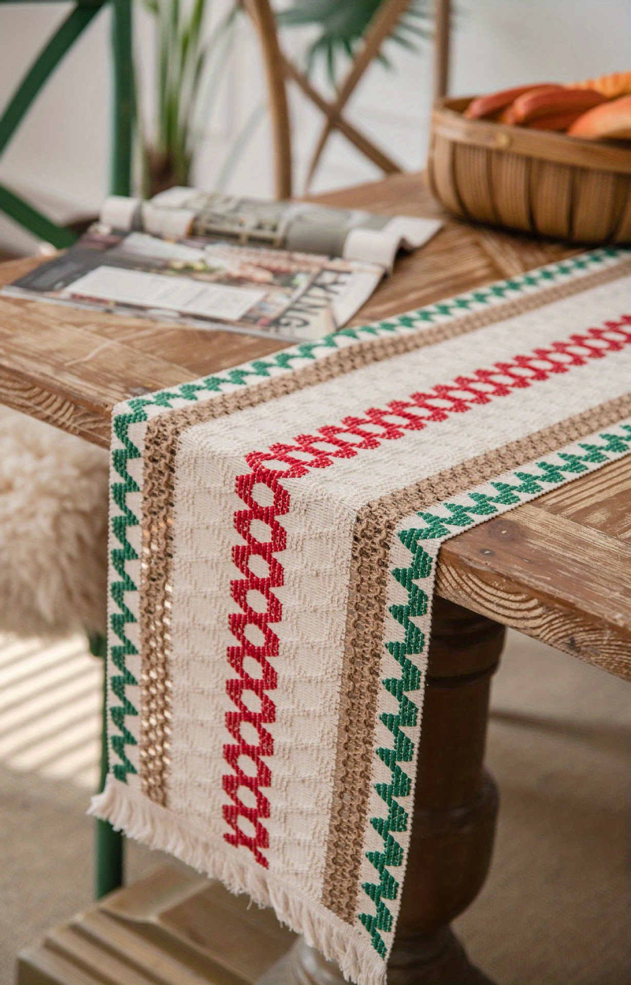 Polyester Table Runner Splicing Burlap Table Runner - Temu Canada