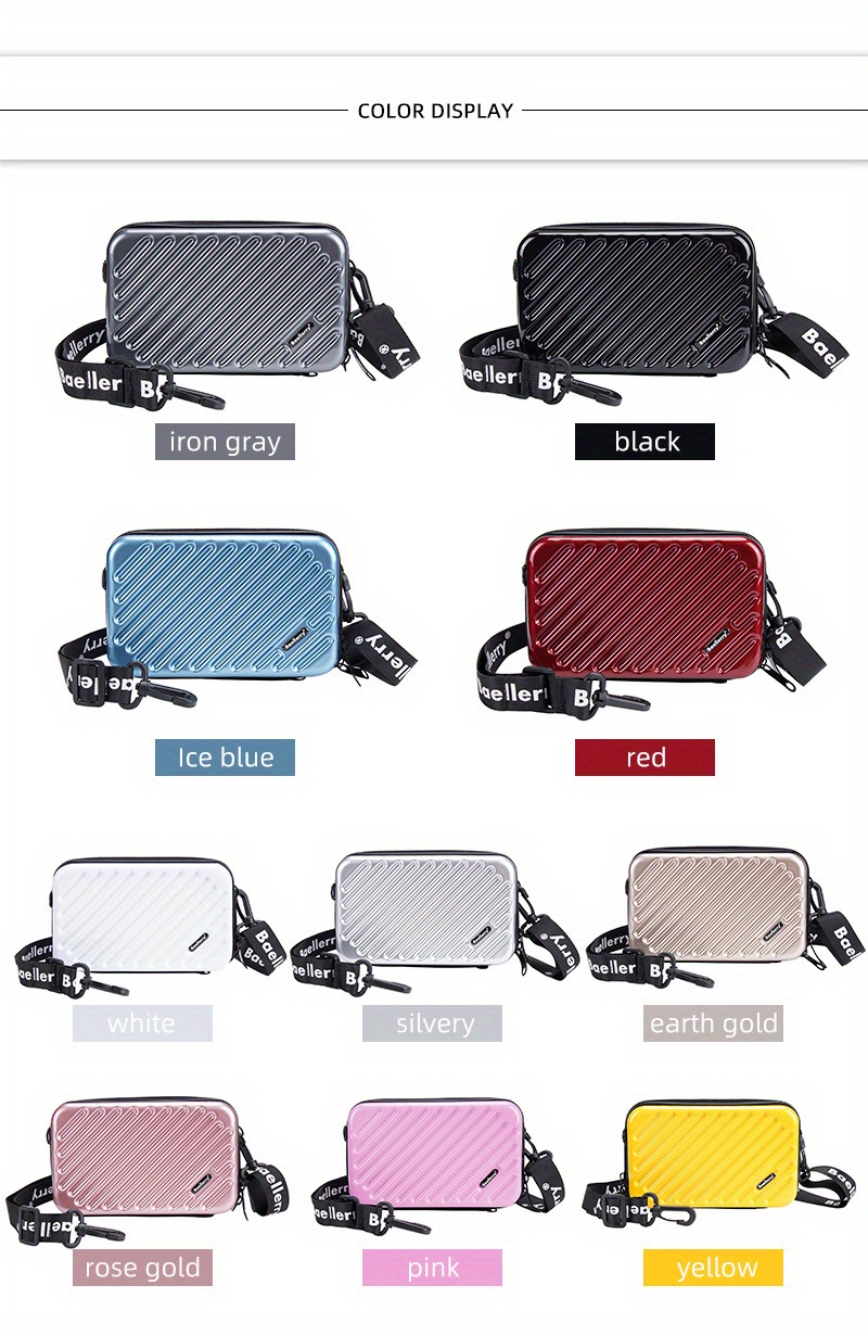 Women's Mini Square Cosmetic Bag Hard Shell Travel Storage - Temu Australia