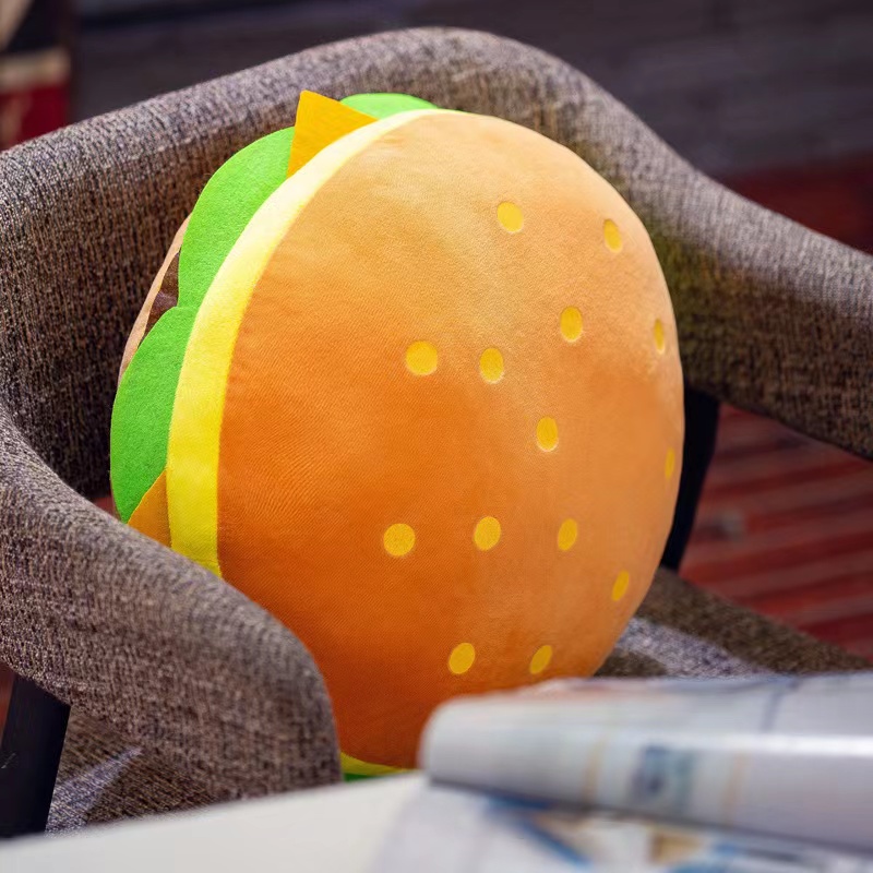 Cute Cartoon Plush Pizza Burger A Bag French Fries Funny - Temu