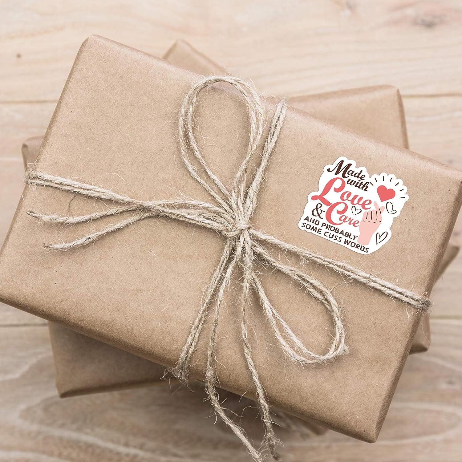 Made Love Care Small Business Stickers Cute Design Thank - Temu