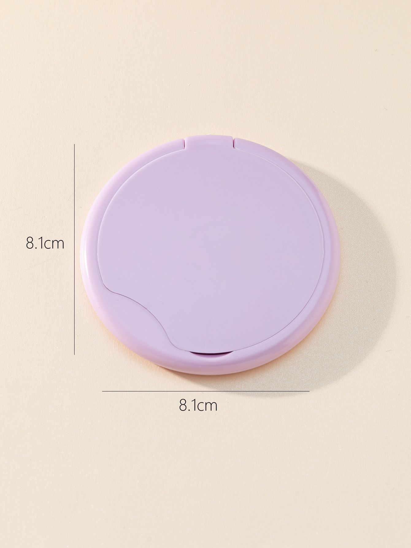 Purple Small Round Mirror Double Side Folding Cosmetic Touch - Temu