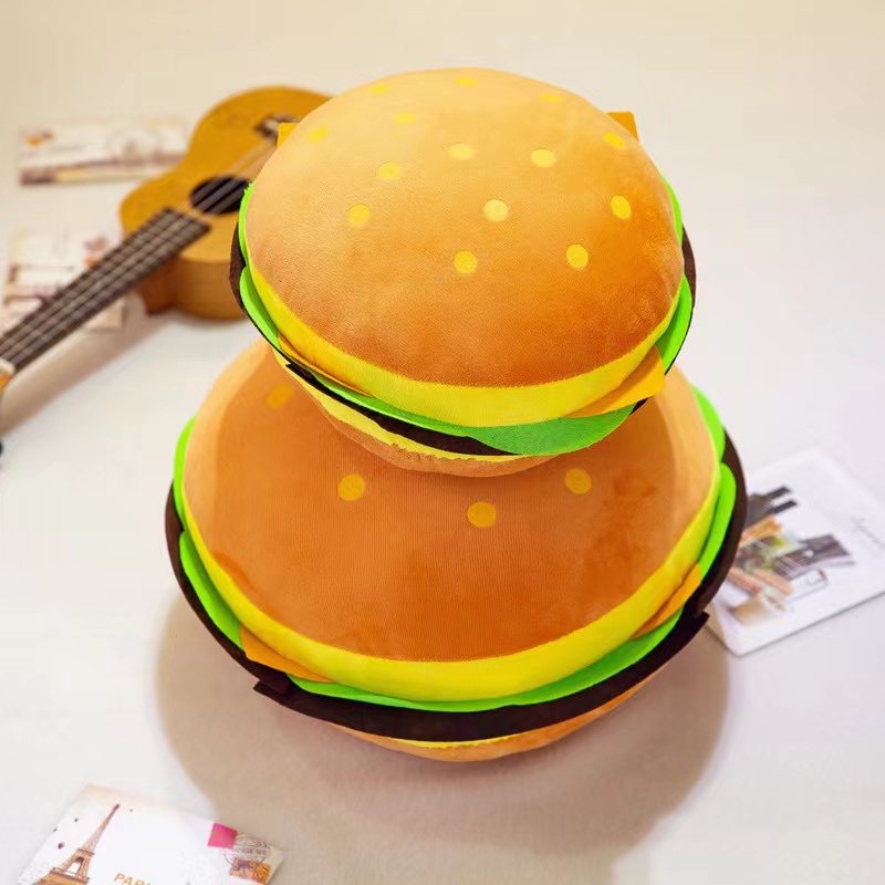 Cute Cartoon Plush Pizza Burger A Bag French Fries Funny - Temu
