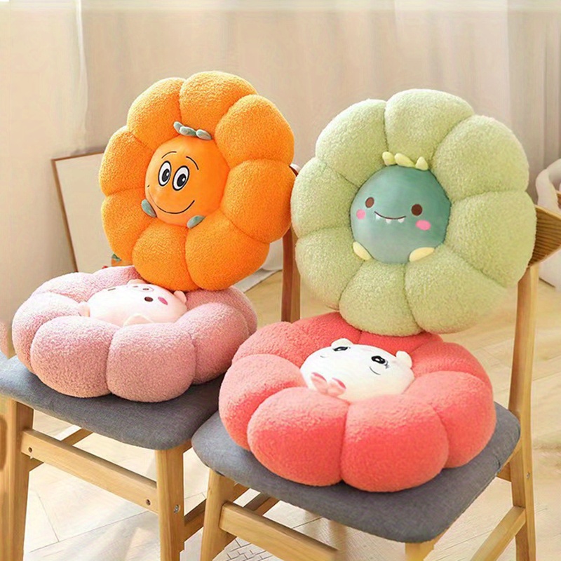 Cute Pumpkin Cushion Cartoon Throw Pillows Office Sedentary - Temu