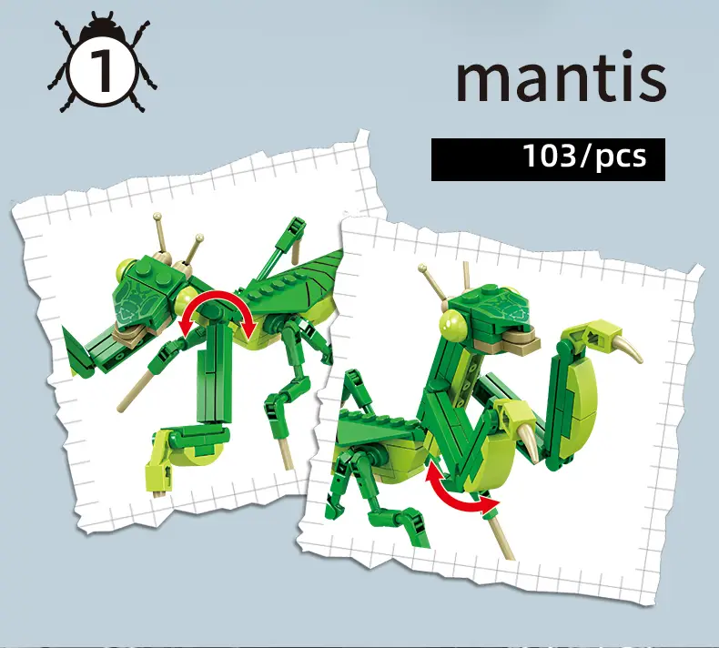 작은 곤충 블록 건물 장난감 현실적인 곤충 세트 크리스마스 장식 할로윈 선물 Toys And Games Temu