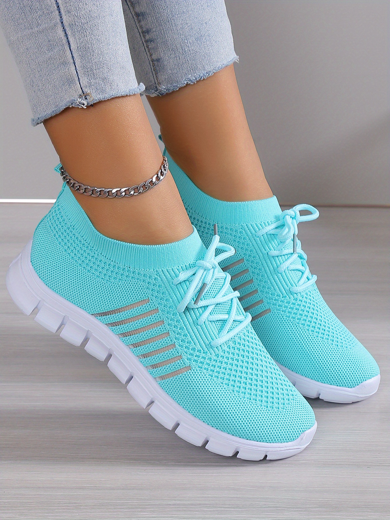 Soft Thick Sole Mesh Breathable Flying Woven Shoes - Temu Canada