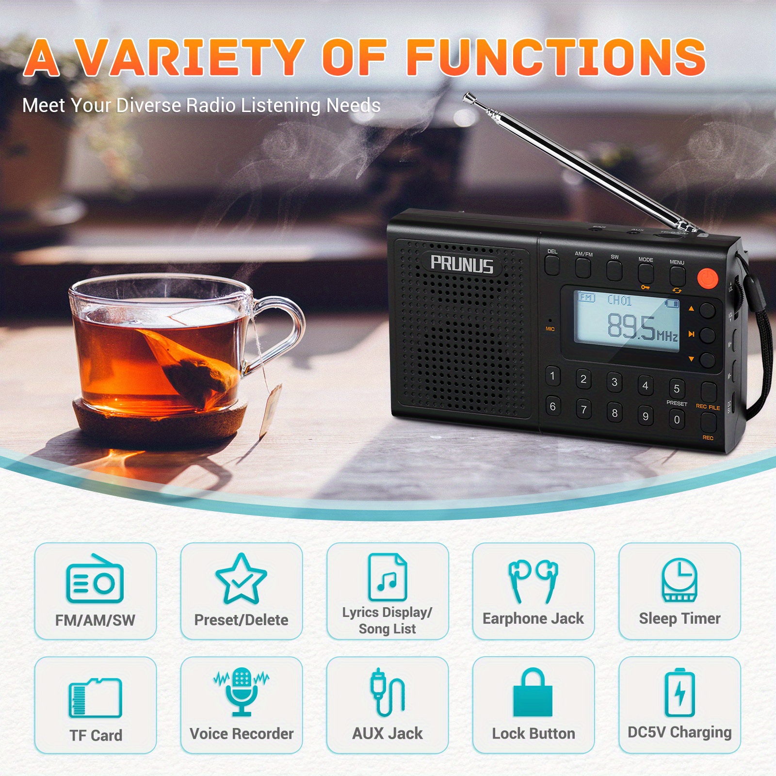 J 401 Recordable Radios Fm Radio Digital Mp3 Player - Temu New Zealand