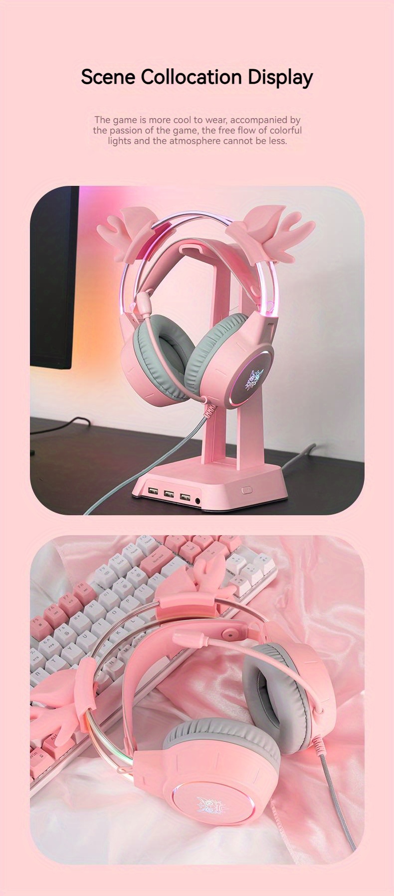 Onikuma ear Wired Gaming Earphone Microphone Illuminated - Temu