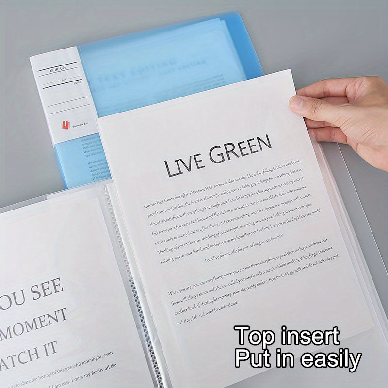 4本 Pp素材 トと A4データブック 証明書試験用紙保管庫 カラーミキシング 30ページ Temu Japan