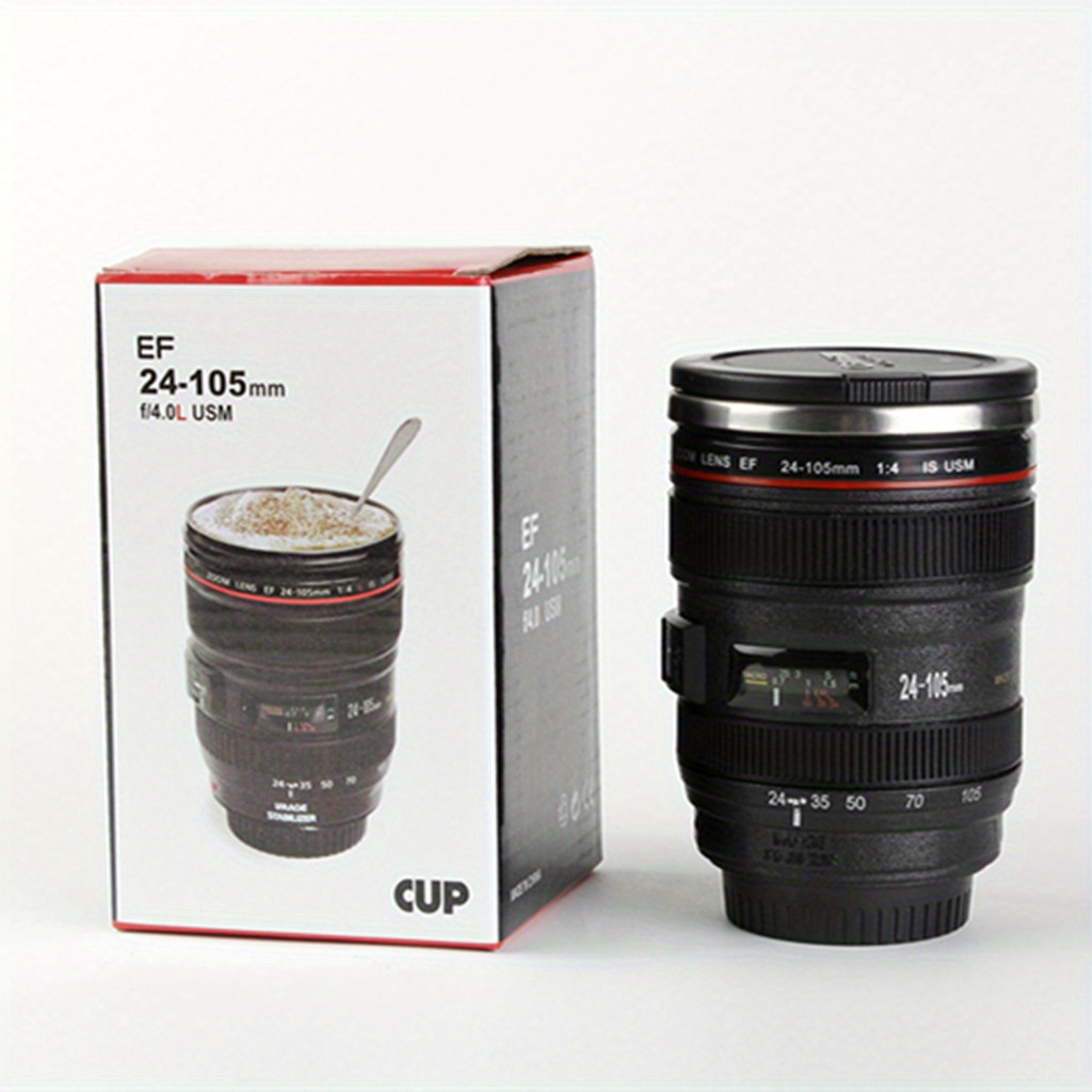 Camera Lens Coffee Mug Fun Photo Stainless Steel Insulated - Temu United