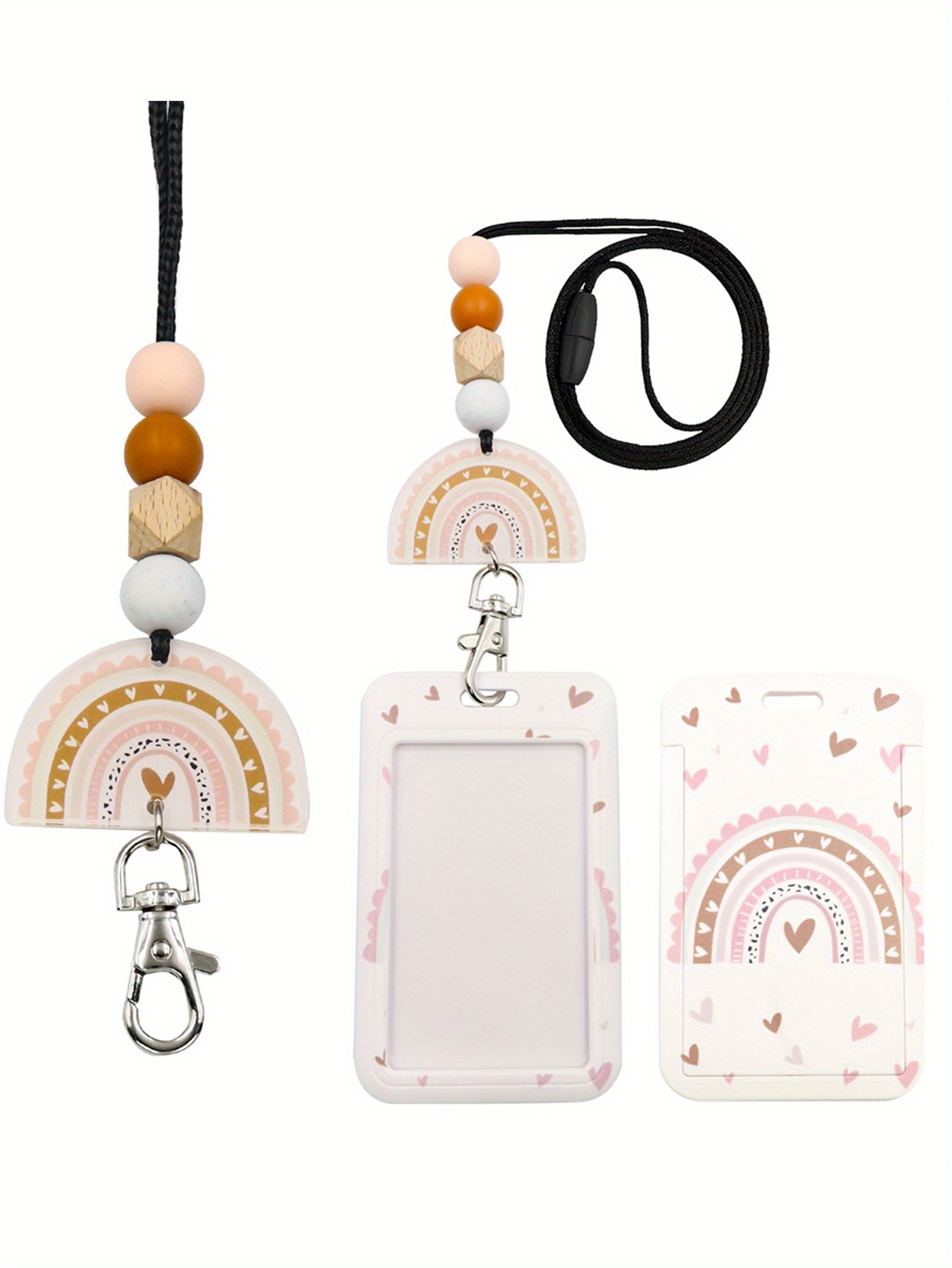 Id Badge Holder Lanyard Fashionable Id Card Holders - Temu