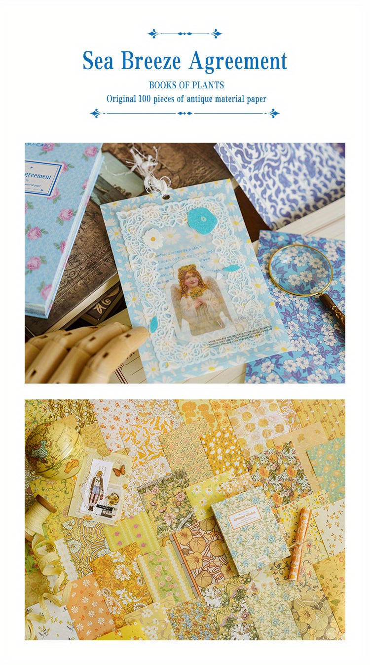 Lightweight Paper Retro Material Paper Book Literary - Temu