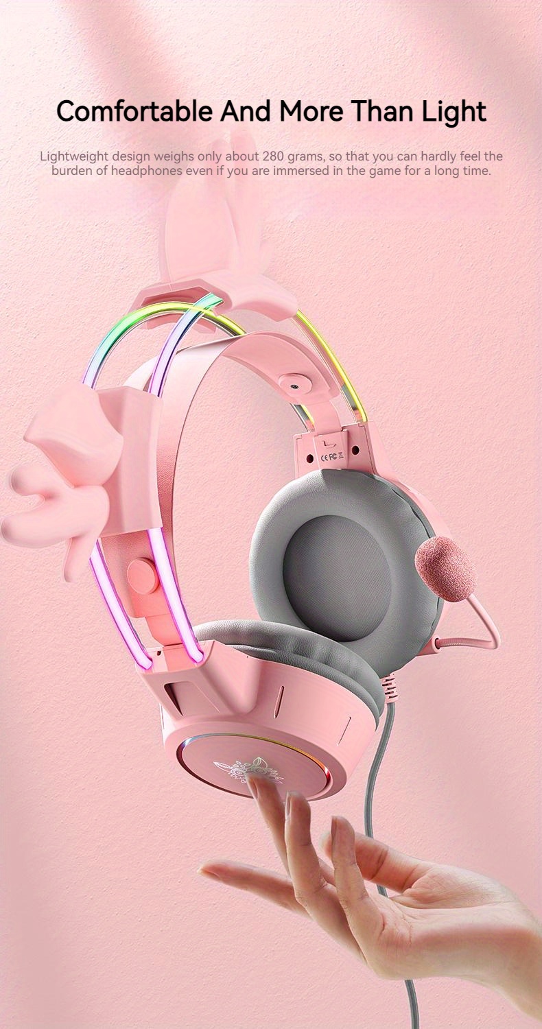 Onikuma ear Wired Gaming Earphone Microphone Illuminated - Temu