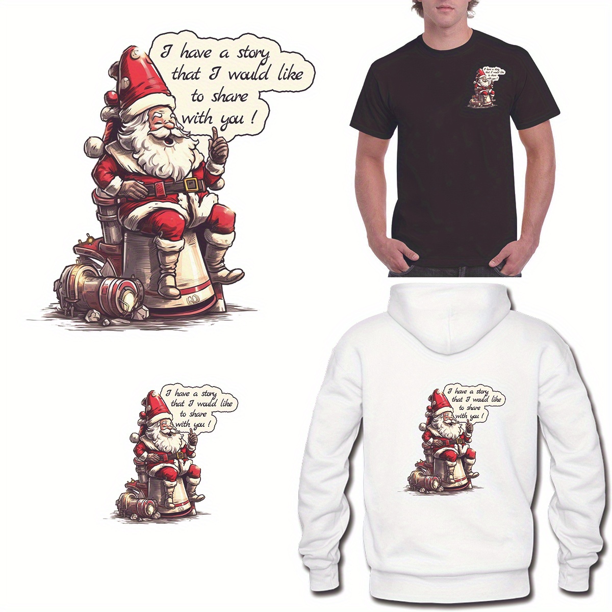 Christmas Series Technology Old Man Stickers Men Heat - Temu Australia