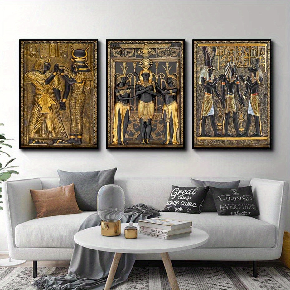 Retro Canvas Print Posters Egyptian Figure Canvas Wall Art - Temu Ireland