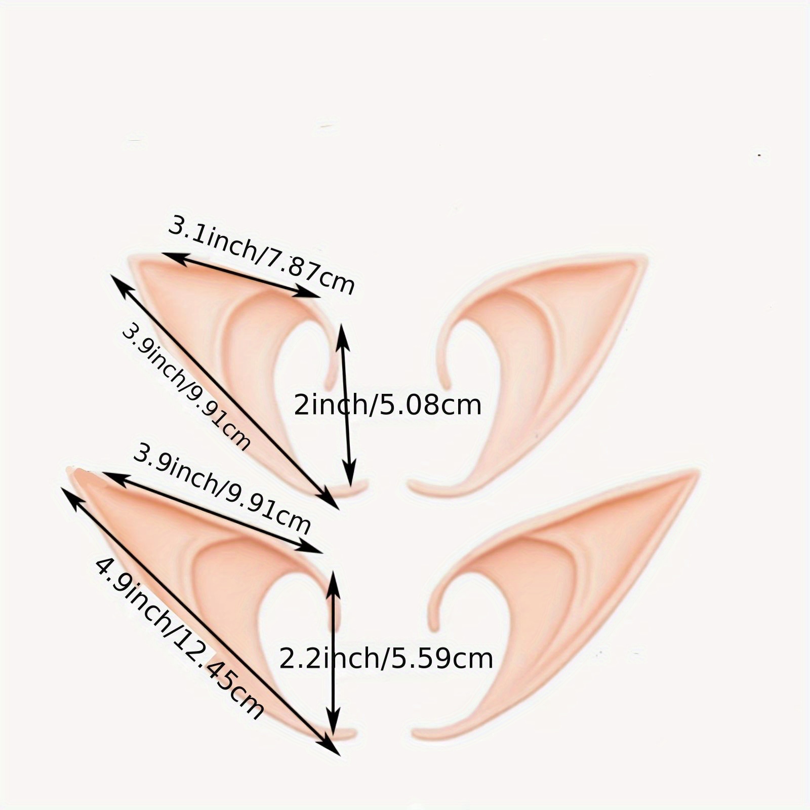 1pair elegant cool elf ears props 4 styles halloween carnival cosplay ...