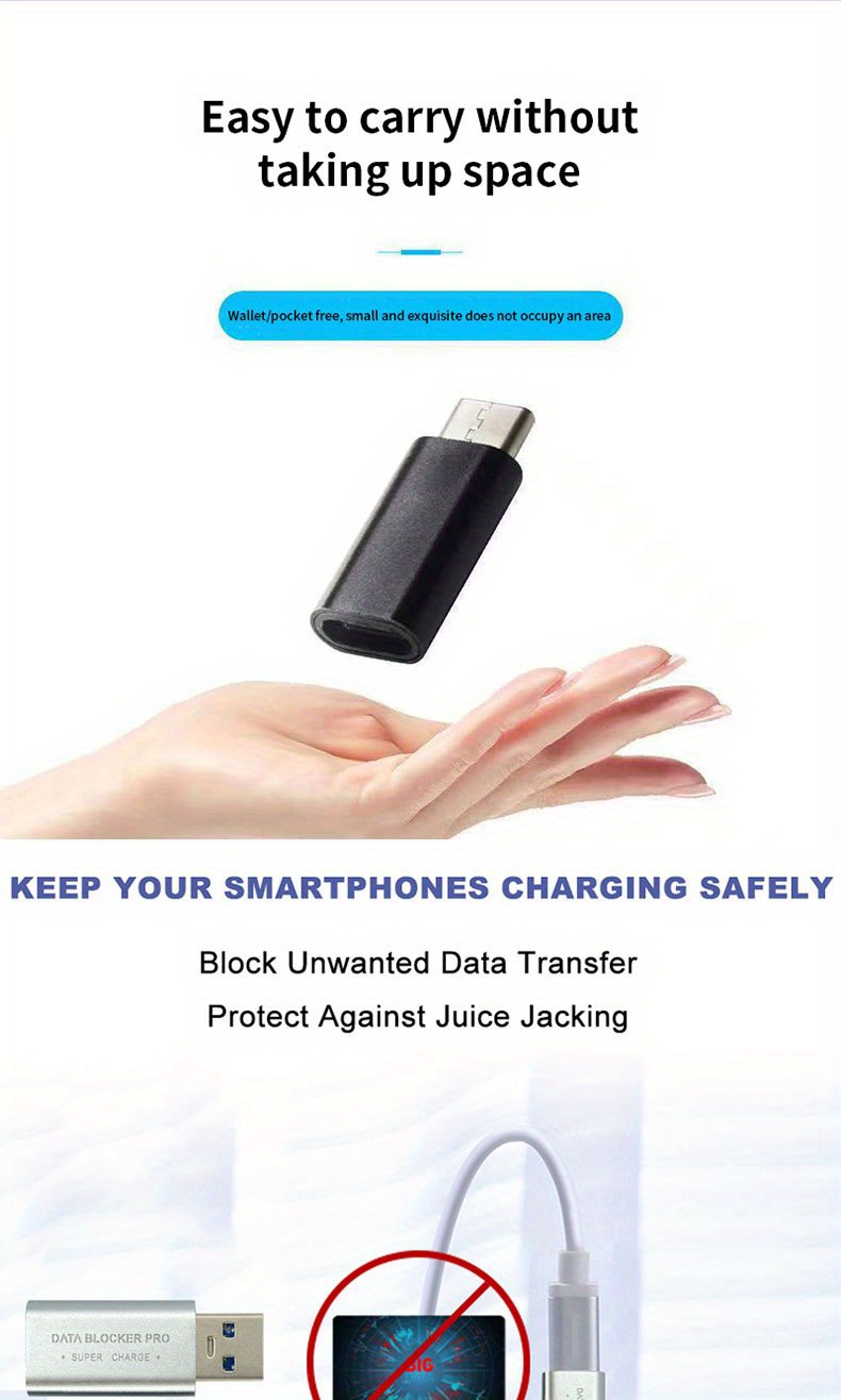 Usb C Data Blocker Anti Theft Refresh Product Appearance Aluminum Alloy ...