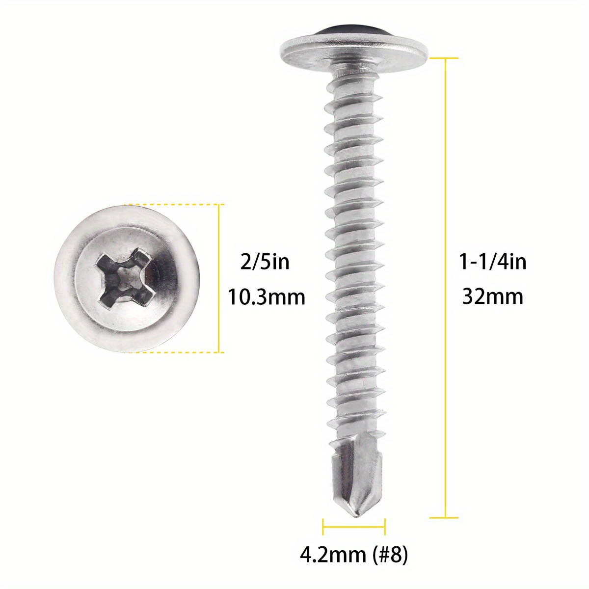 410 Stainless Steel Self tapping Screw # 1 Used Metal - Temu Canada