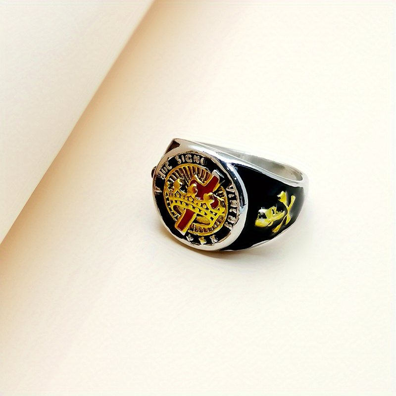 Fashion Temperamental Cross Crown Skull Pattern - Temu Canada