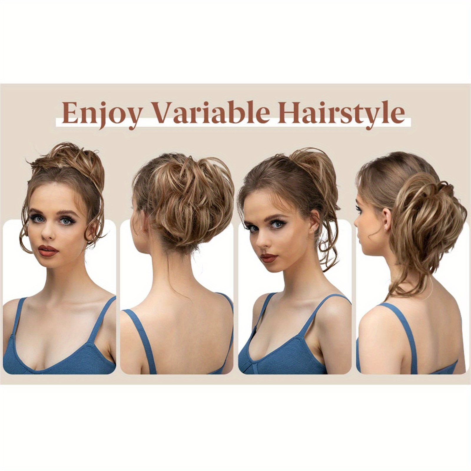 Messy Bun Hair Piece Curly Hair Bun Extensions Curly Tails - Temu Portugal