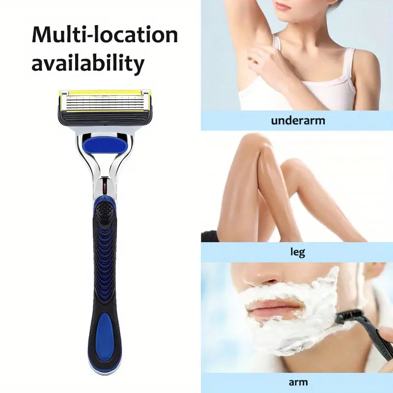 5 Layers Reusable Blades Classic Shaving Razor Stainless Temu New Zealand