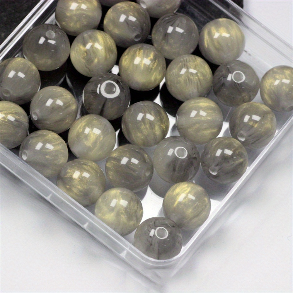 Resin Tiger Round Beads Fine Sparkling - Temu Denmark