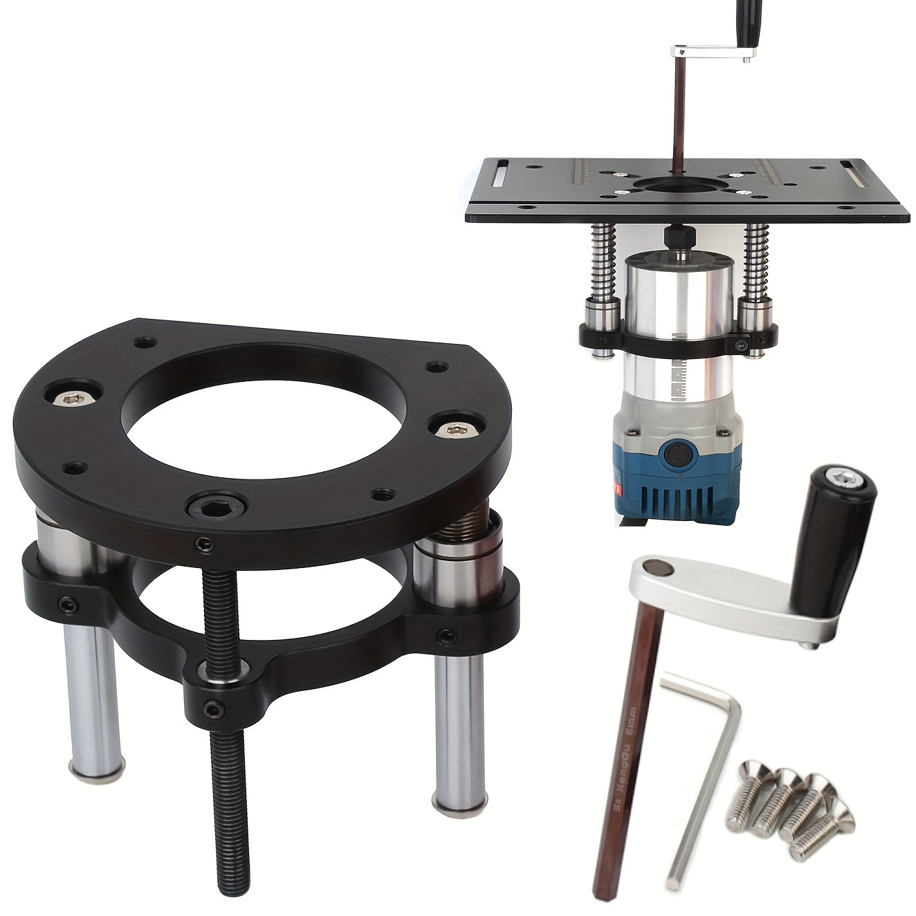 Universal Trimming Machine Router Lift Table Base Aluminum - Temu