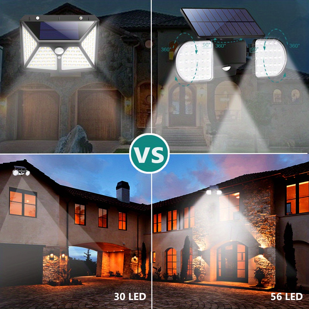 56 Led Ultra Bright Waterproof Rotatable Motion Sensor Light - Temu ...
