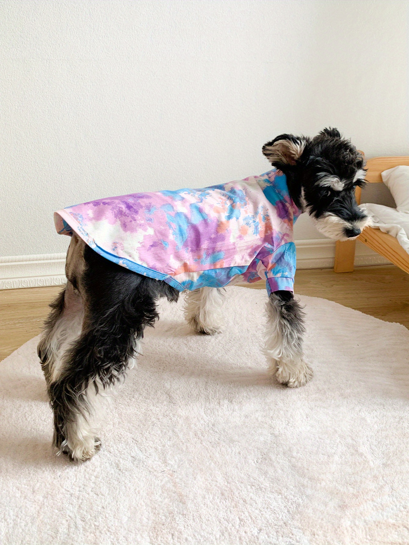 Tie dye Dog Sweatshirt Pet Clothes Puppy Short Sleeves Fall - Temu Norway