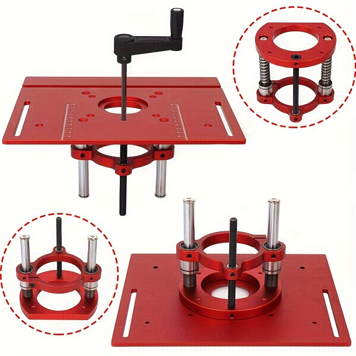 Universal Trimming Machine Router Lift Table Base Aluminum - Temu