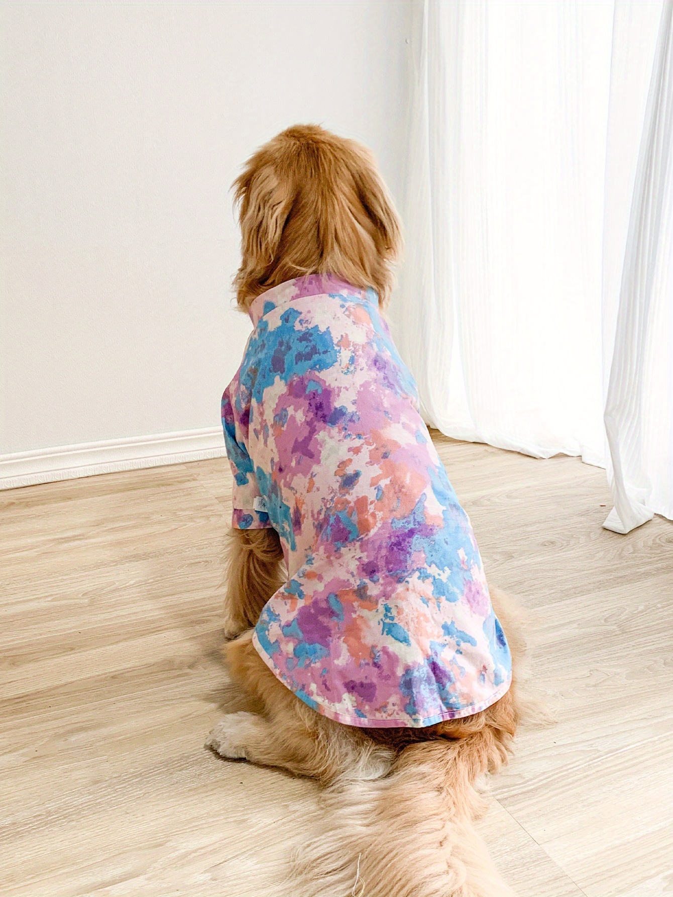 Tie dye Dog Sweatshirt Pet Clothes Puppy Short Sleeves Fall - Temu Norway