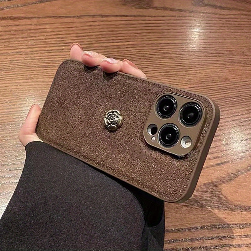 simple artificial leather phone case iphone 14 pro iphone 13 - Temu ...