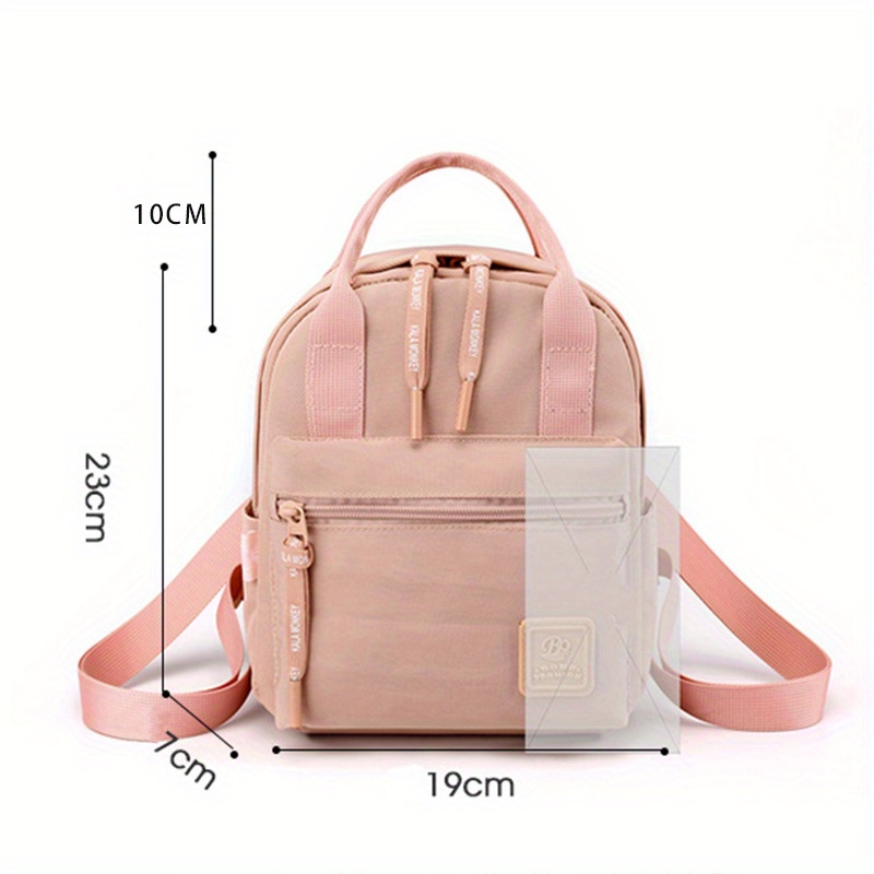 Trendy Multi pocket Mini Backpack Solid Color Knapsack - Temu United ...