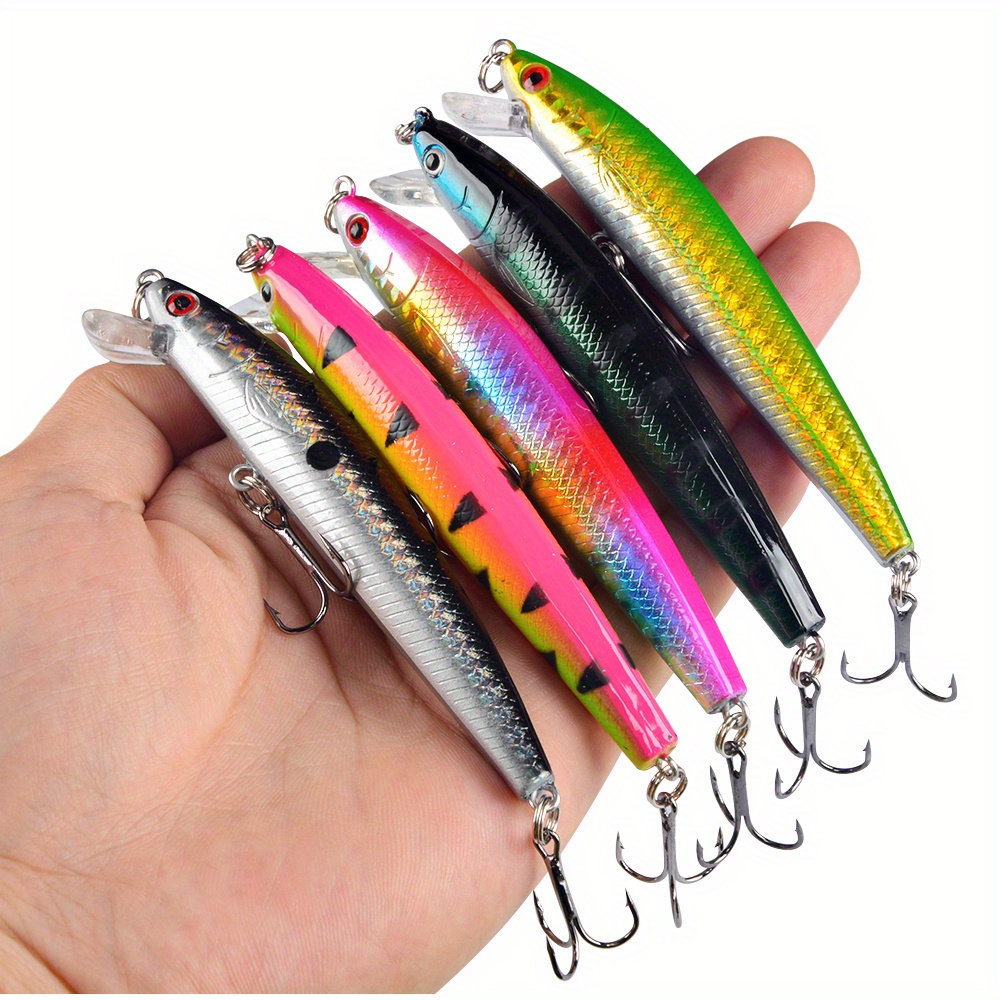 Minnow Fishing Lures Hard Bait Plastic Artificial Baits - Temu