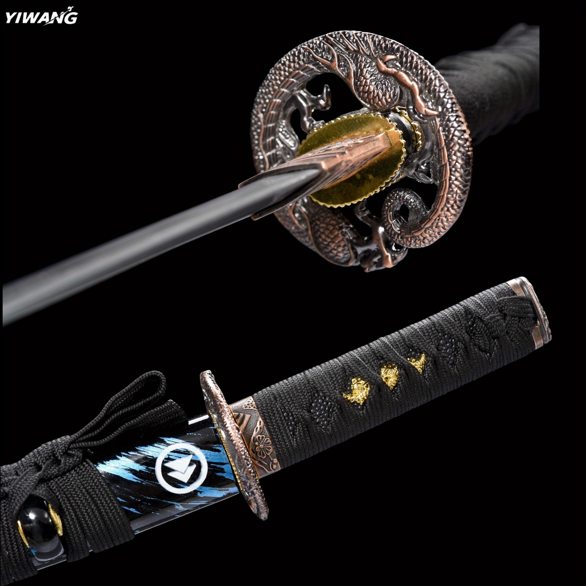 Sea Wave Japanese Samurai Katana Sword 1060 Carbon Steel - Temu