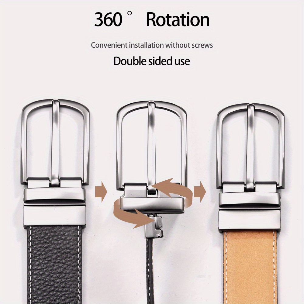 rotatable pin belt new mens casual business dual use belt exquisite ...