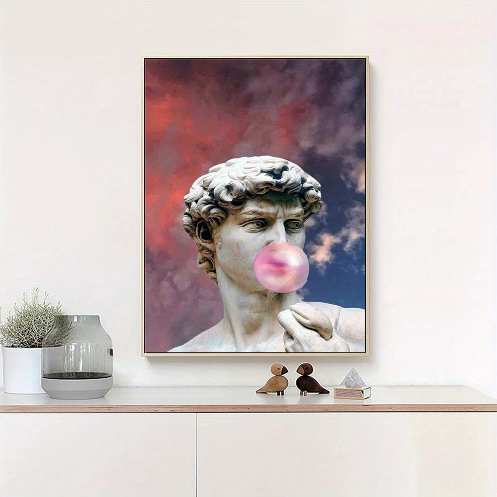 Canvas Portrait David Poster Print Blue Wall Art - Temu Canada