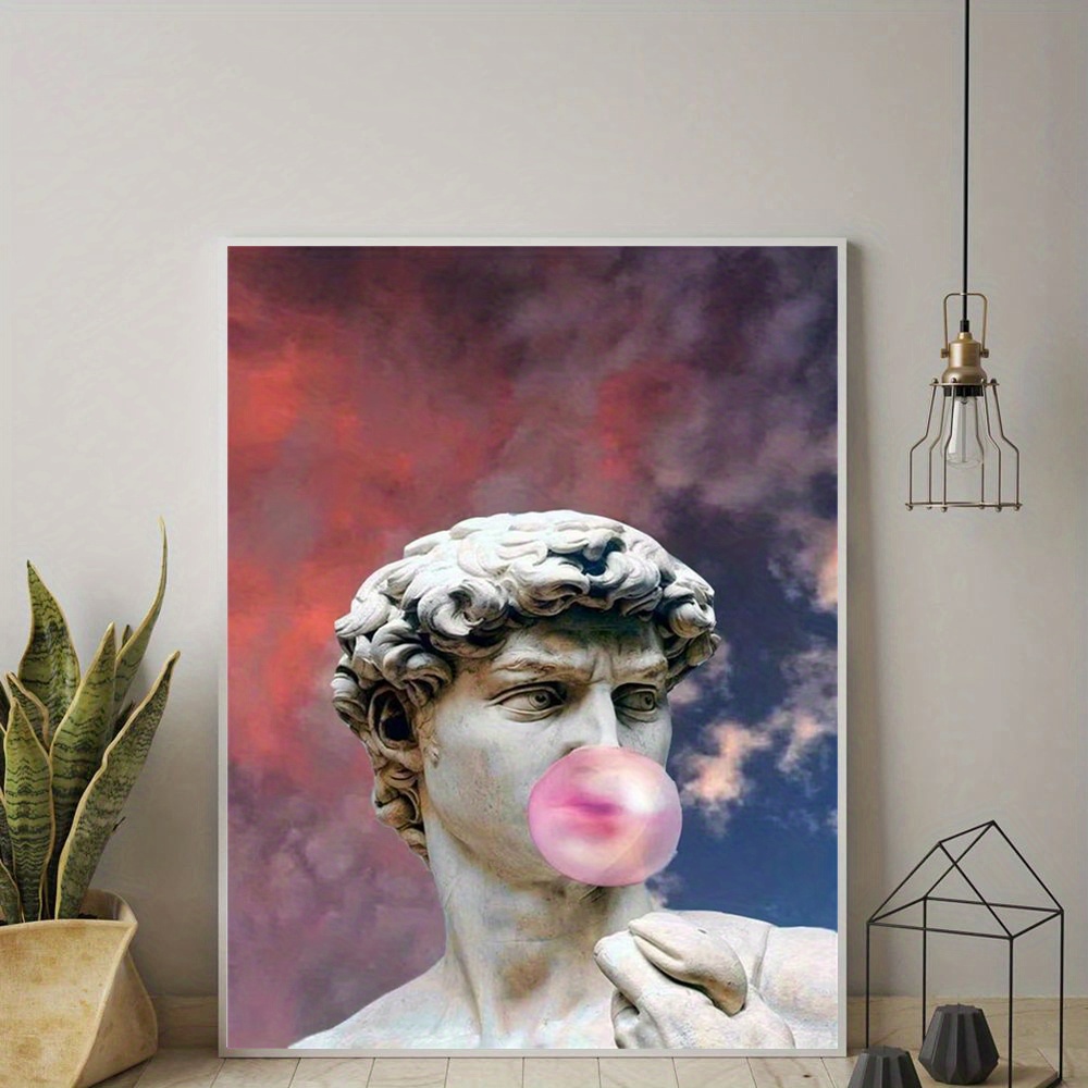 Canvas Portrait David Poster Print Blue Wall Art - Temu Canada