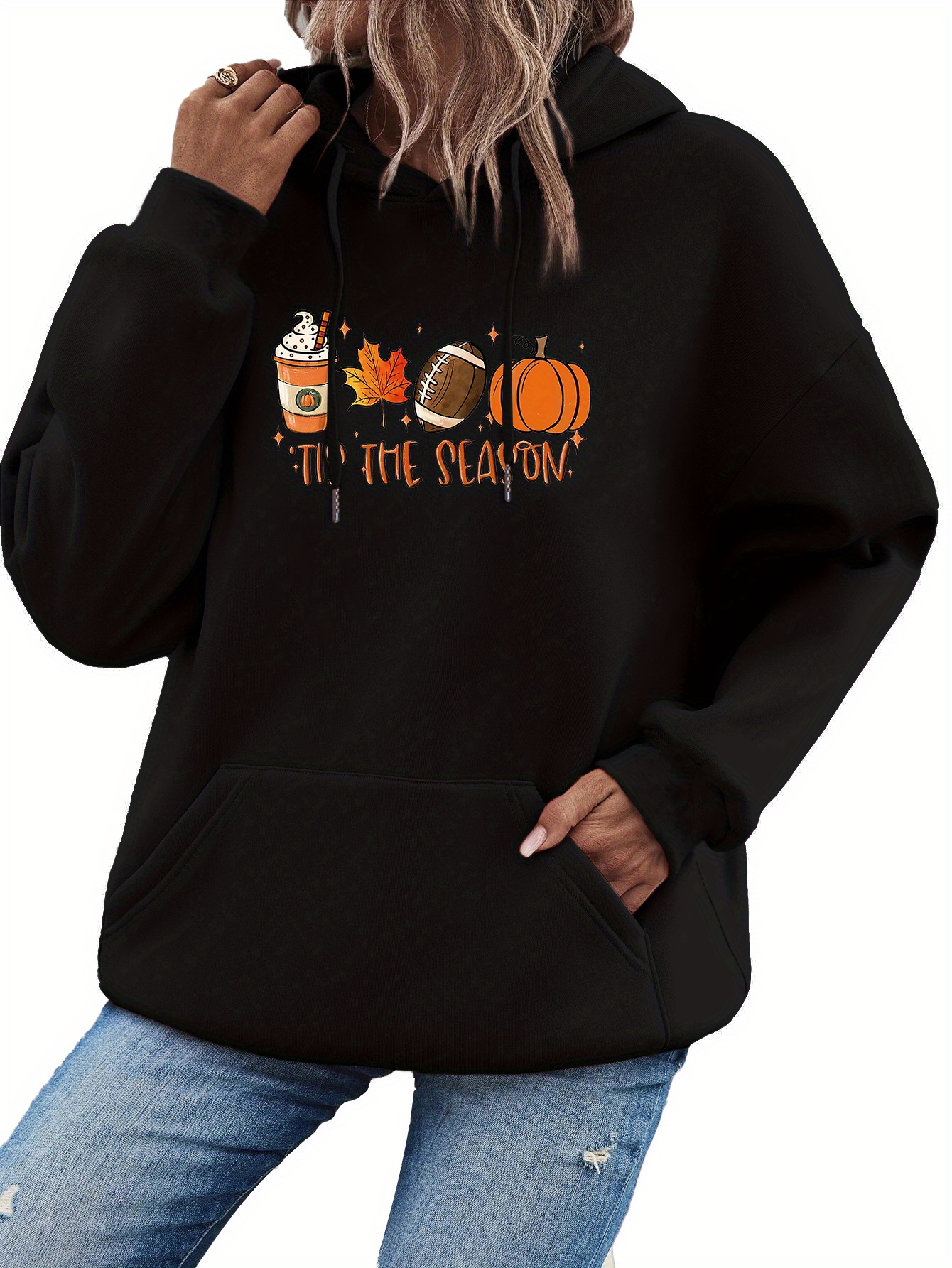 Halloween Pumpkin Hoodie Casual Long Sleeve - Temu Canada