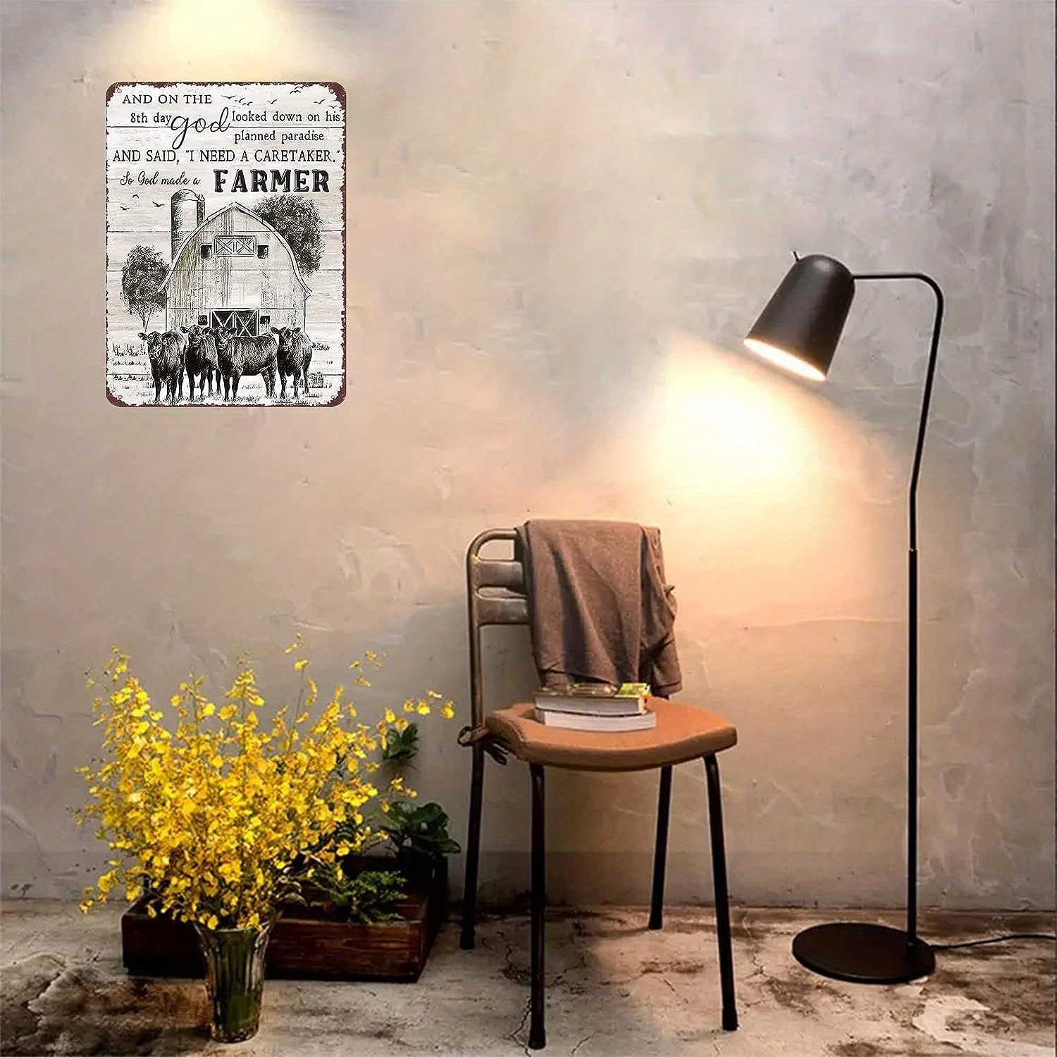 Metal Tin Retro Sign Farmhouse Cow God - Temu