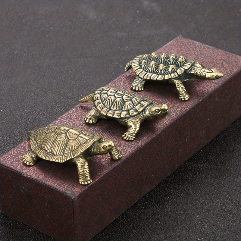 Distressed Pure Brass Turtle Ornament Bronze Tea Pet - Temu Canada