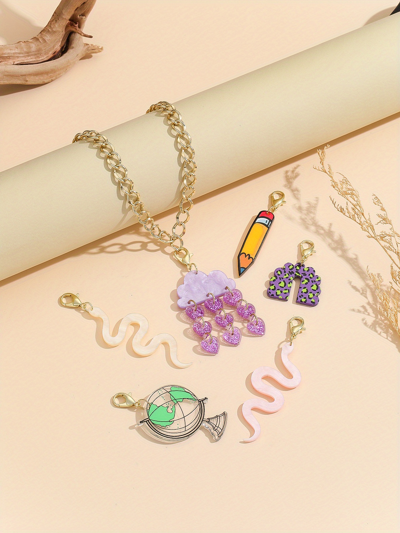 Snake Etc Shaped Pendant Set Diy Jewelry - Temu Norway