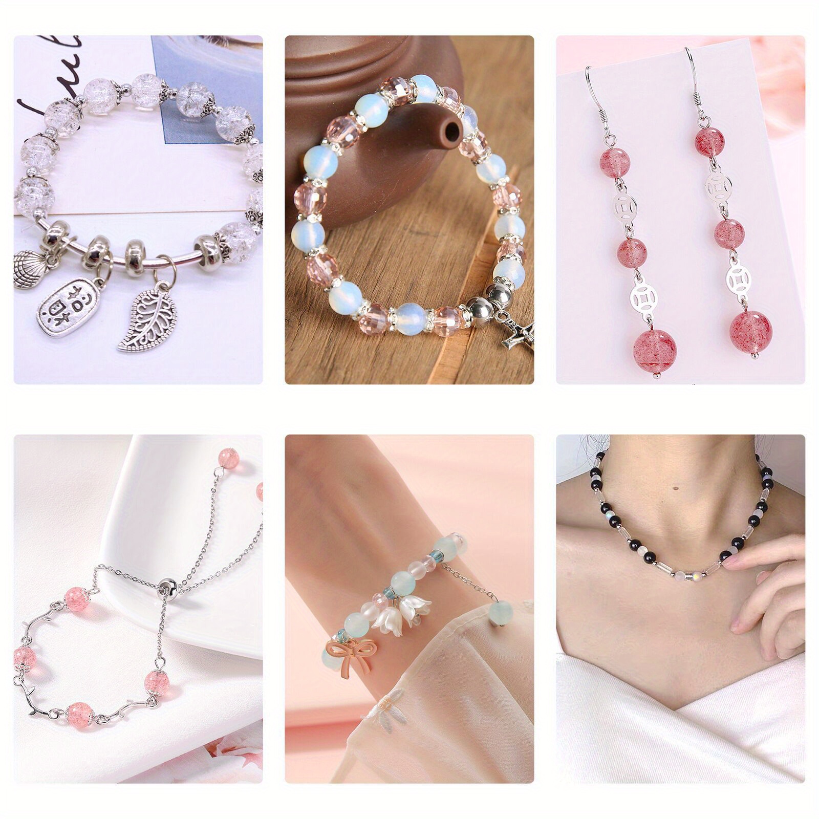 10 colors floral crystal beads crackle - Temu Australia