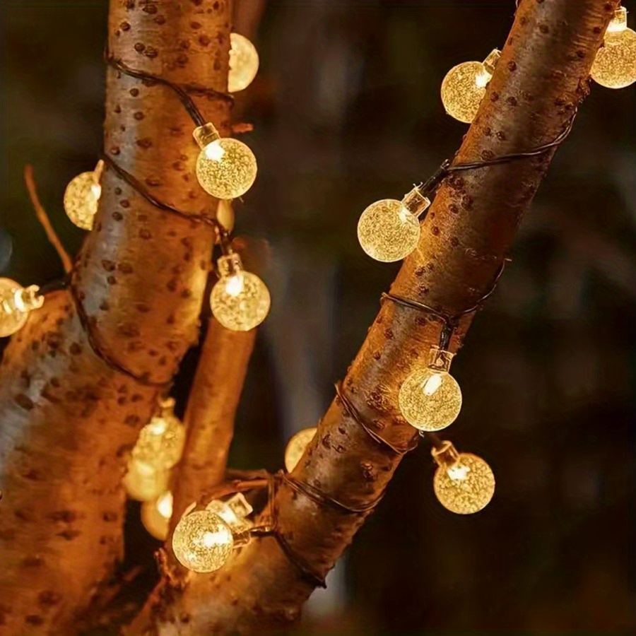 Solar Bubble String Lights, Warm Light, Courtyard Decorative String ...
