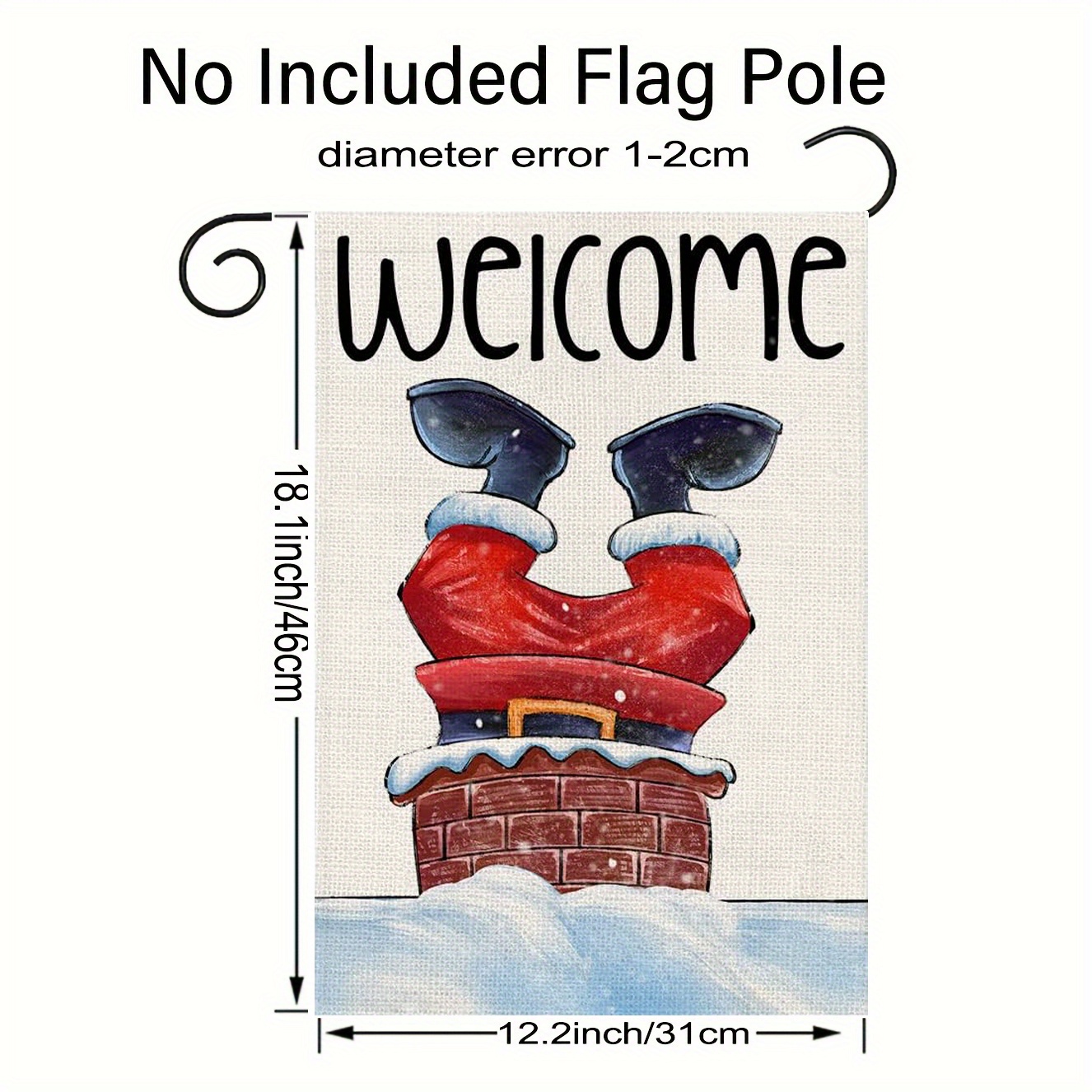 Welcome Christmas Santa Claus Garden Flag Winter Christmas - Temu Ireland