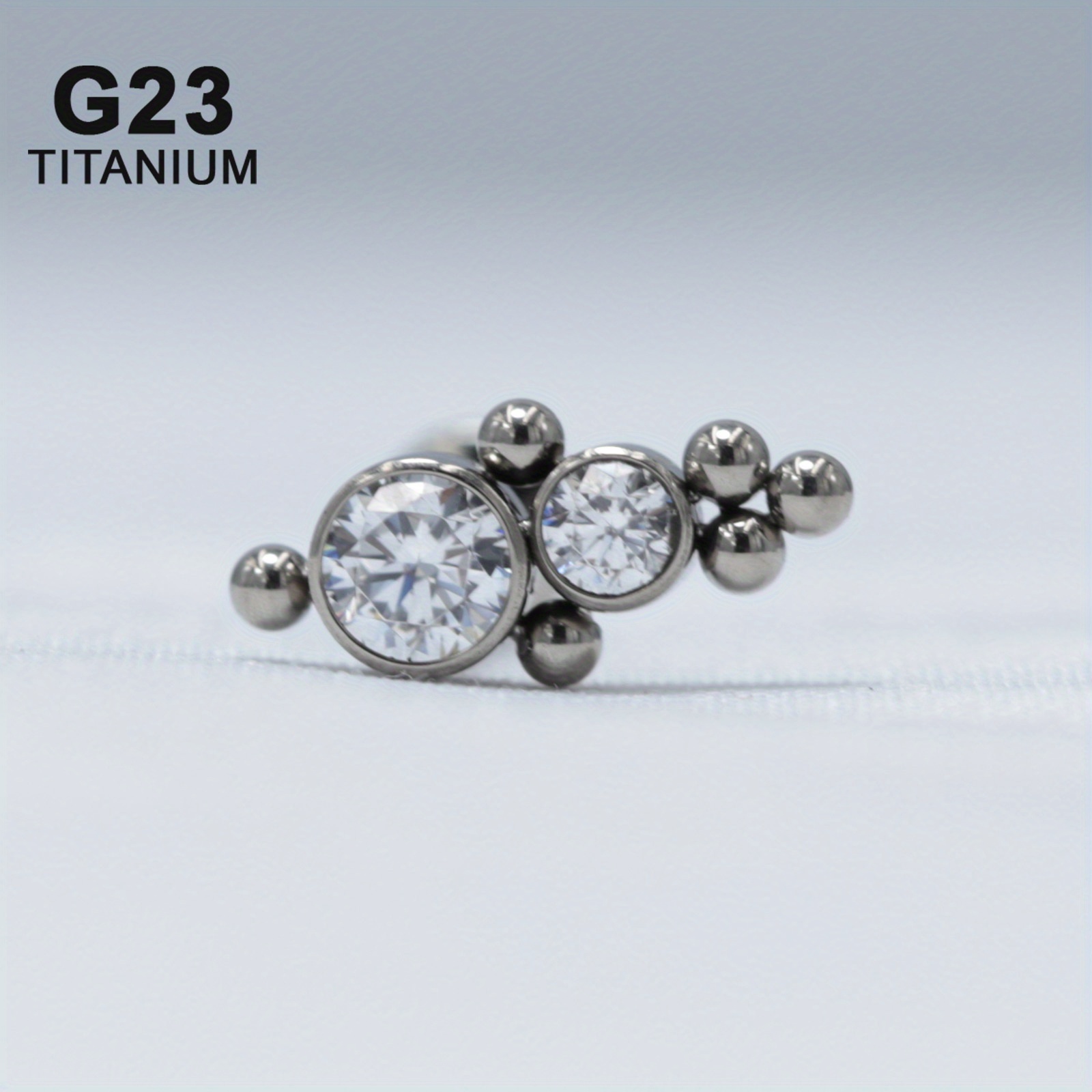 G23 Titanium Alloy Cubic Zirconia Ear Bone Nail Stud - Temu Australia