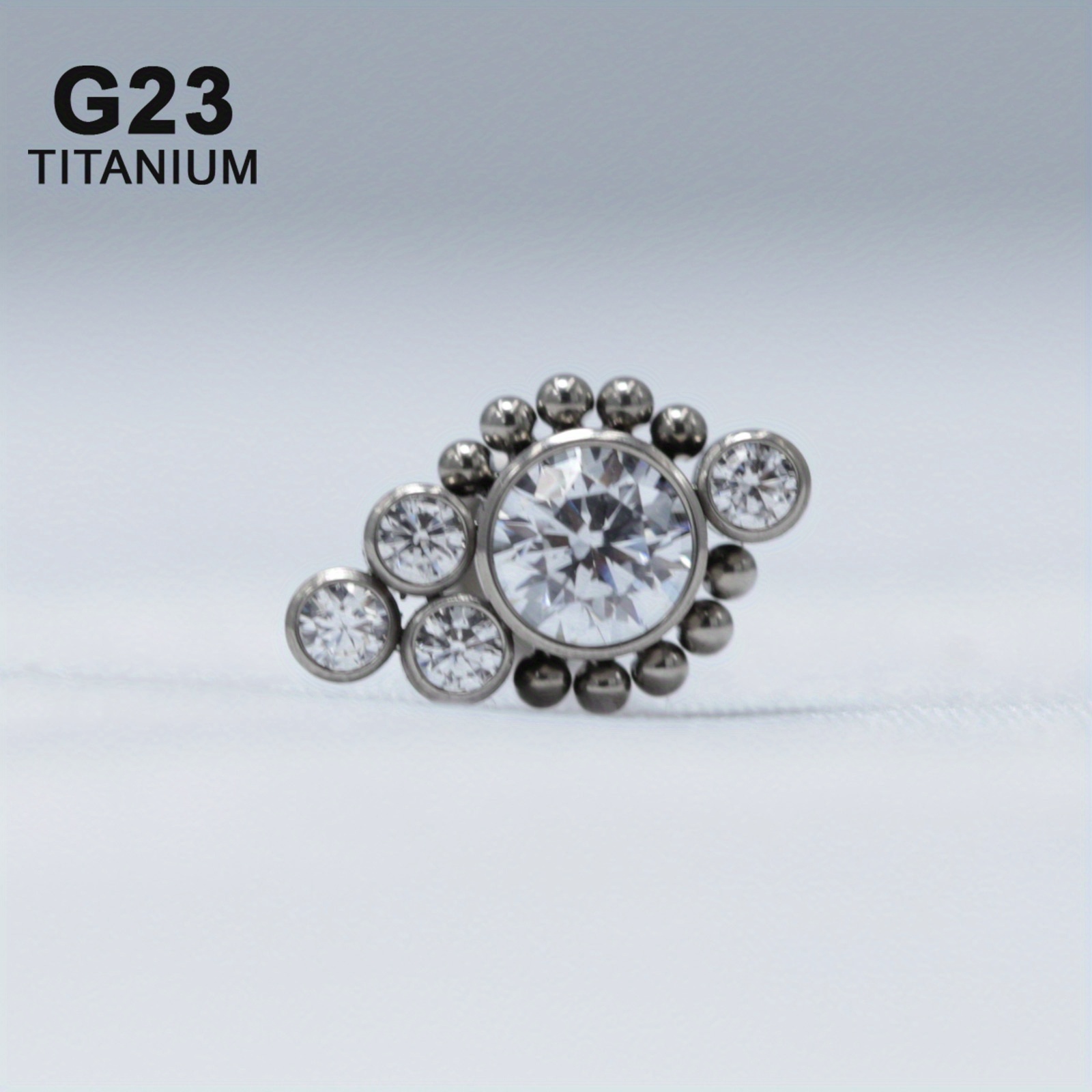 G23 Titanium Alloy Cubic Zirconia Ear Bone Nail Stud - Temu Philippines