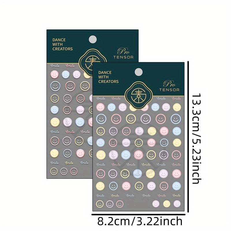 5d Embossed Cute Cartoon Nail Art Stickers - Temu