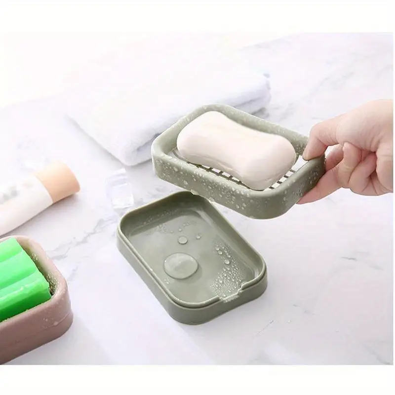 1pc ティブソープディッシュ プラスチック排水ソープトレイ 二重層ソープホルダー 浴室用ソープラック 多機能石 Temu Japan