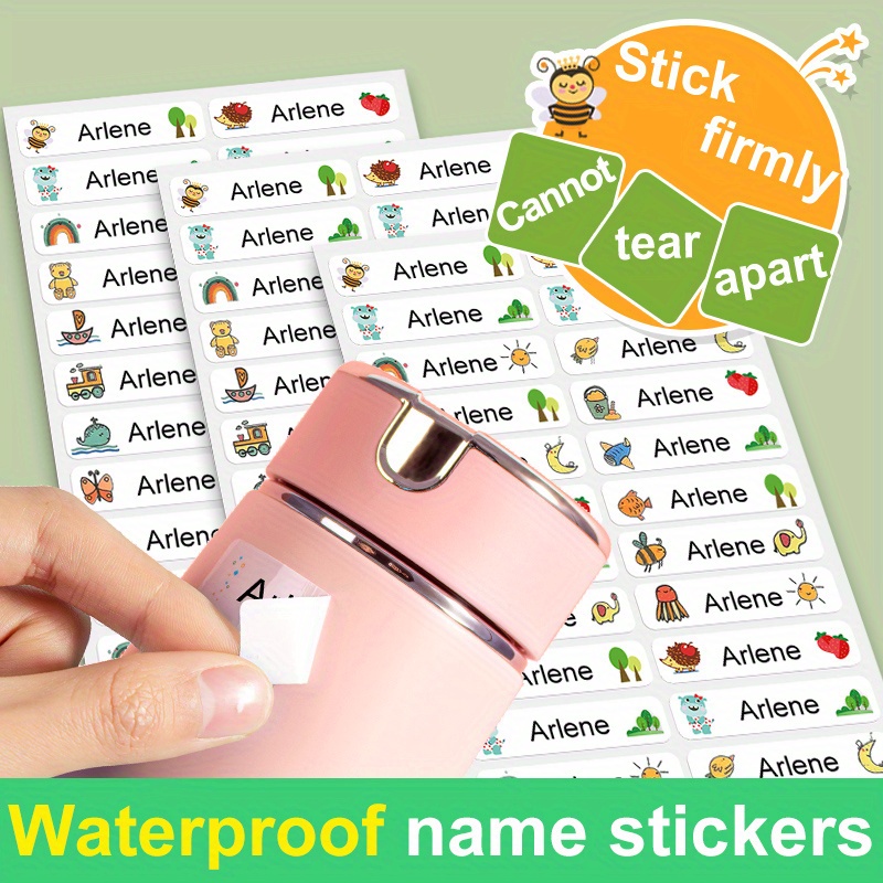 Personalized Custom Name Sticker Waterproof Label - Temu United Kingdom